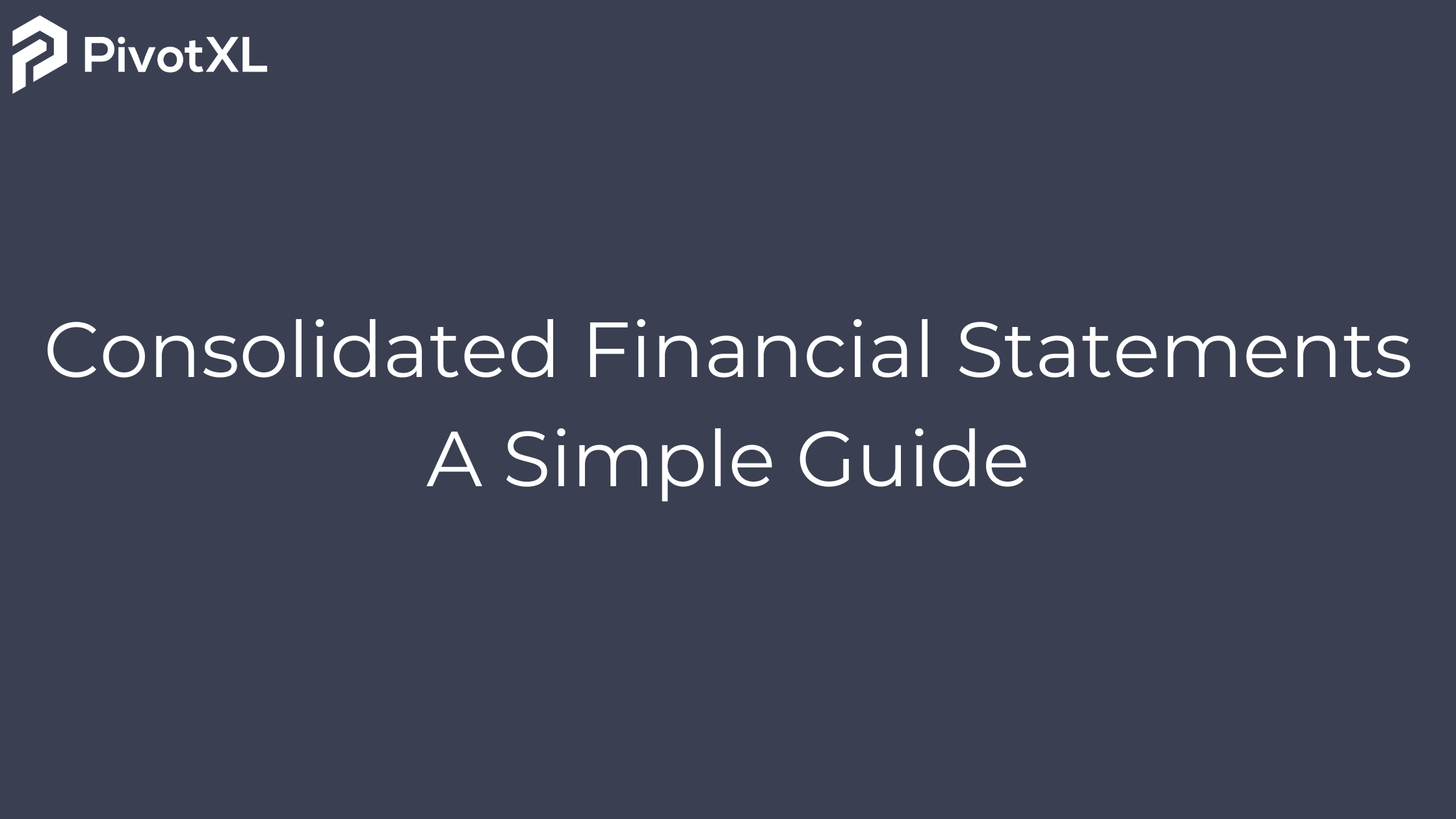 Consolidated Financial Statements: A Simple Guide - PivotXL