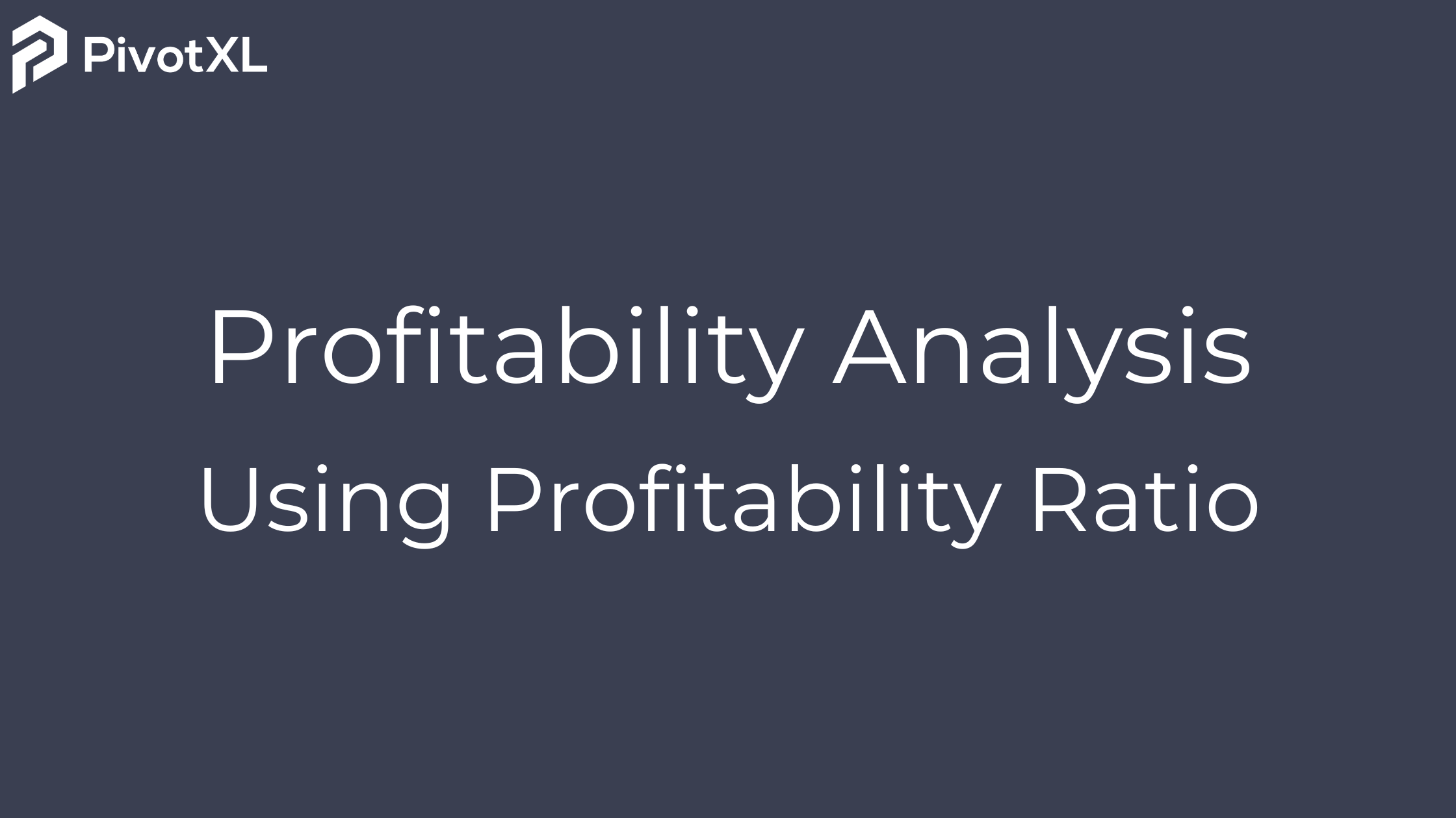 Profitability Analysis: Using Profitability Ratio - PivotXL