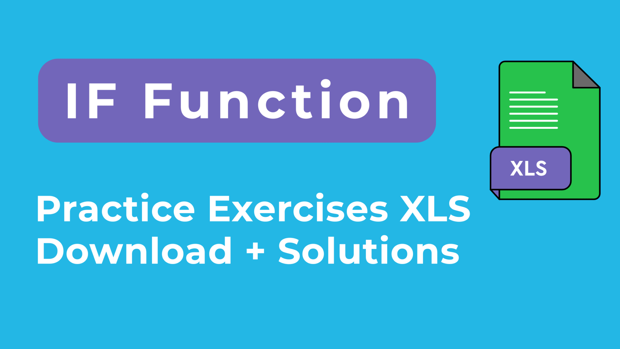 Practice Problems Excel Free Download for IF Function - PivotXL